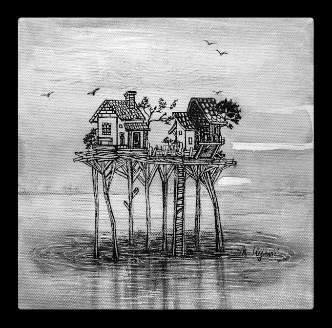 Draw line art in pen and ink illustration by Nicoart91 | Fiverr