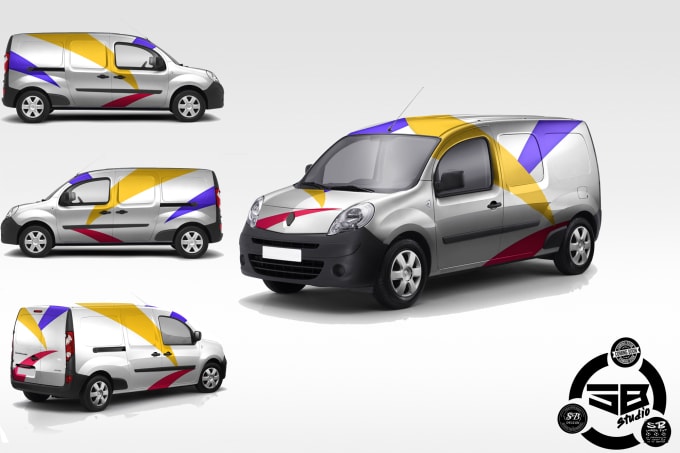 Put awesome your design in a 3d car, van, or vehicle model wrap mockup ...
