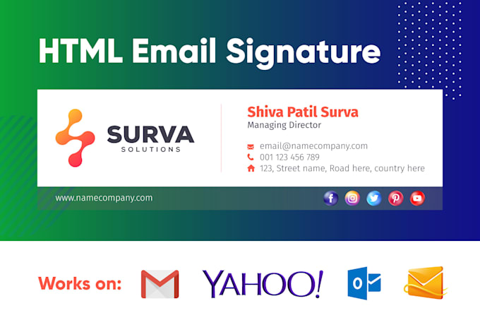 Create html animated email signature by Softology | Fiverr