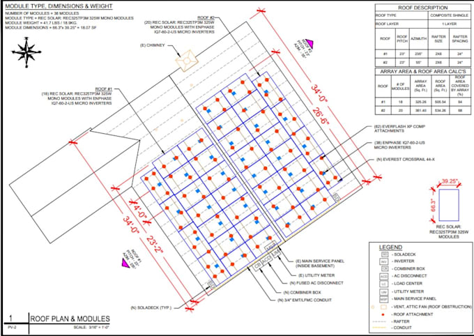 Design solar pv permit plans on autocad by Salmanpvpermit | Fiverr
