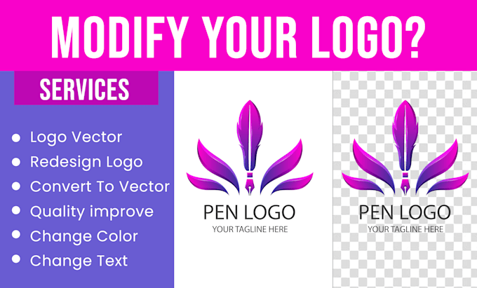 Edit, vectorize, redesign, update, modify, and transparent your ...