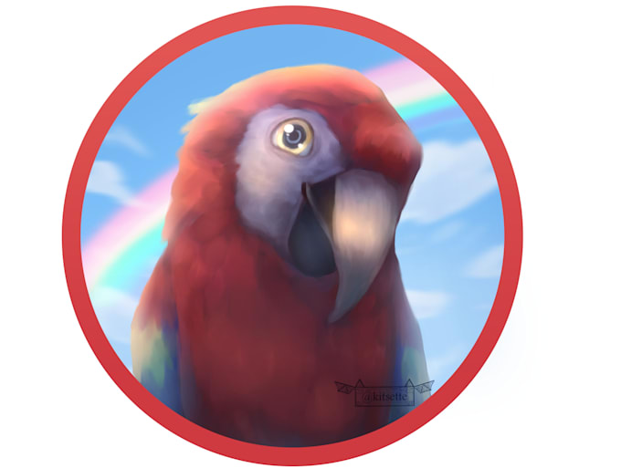 Create a digital painting for your profile picture by Mersylsette | Fiverr