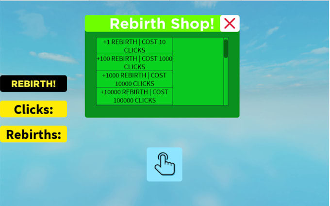 Make you a roblox clicking simulator script by Theguy254 | Fiverr