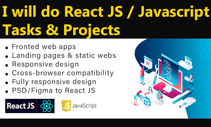 Do React Js Javascript Web Apps Web Tasks And Projects By Design96k Fiverr