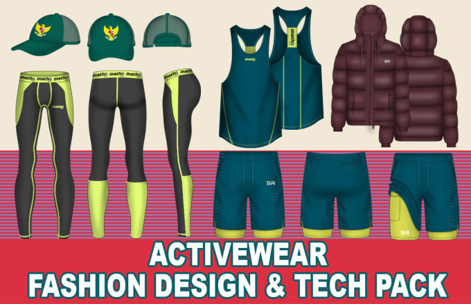 Create a activewear design and tech packs by Mdsohelrana774 | Fiverr