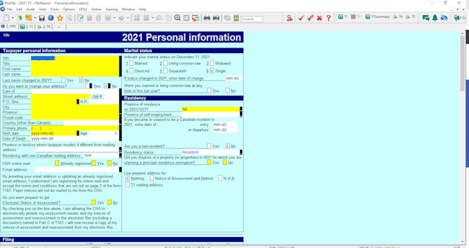 Filing personal tax return t1 and self employed by Babakghavipanje | Fiverr
