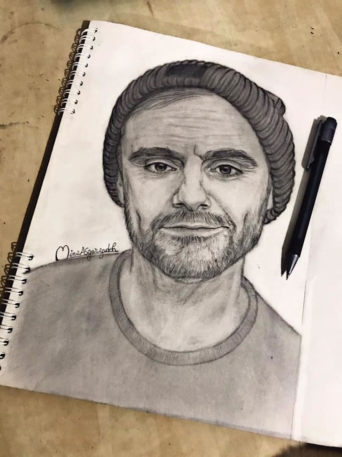 Draw real face portraits by Minasga | Fiverr