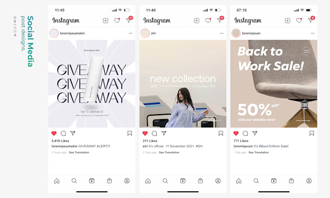 Design minimalist and modern social media posts by Diazsyahfara | Fiverr