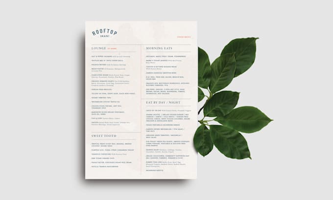 Create a nice menu design for you by Makerandlab | Fiverr