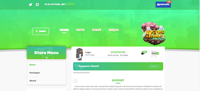 Create a tebex store layout for your server by Ion_st | Fiverr