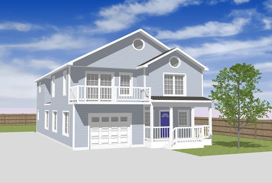 Make a 3d exterior design with sketchup by Ke_architect | Fiverr