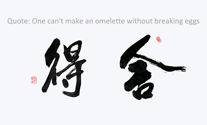 Do handwritten kanji hanzi in chinese calligraphy for you by ...