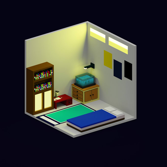 Make simple unique isometric voxel art for you by Westcoded | Fiverr