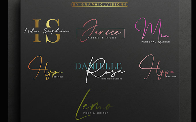 Do classy handwritten signature logo design by Graphic_vision4 | Fiverr
