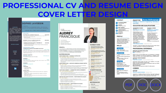 Design professional french resume, french cv by Cynthia_mbezele | Fiverr