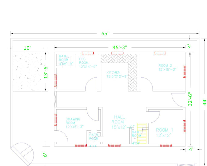 Redraw 2d plan in autocad according your specification by Irfanchohadry ...