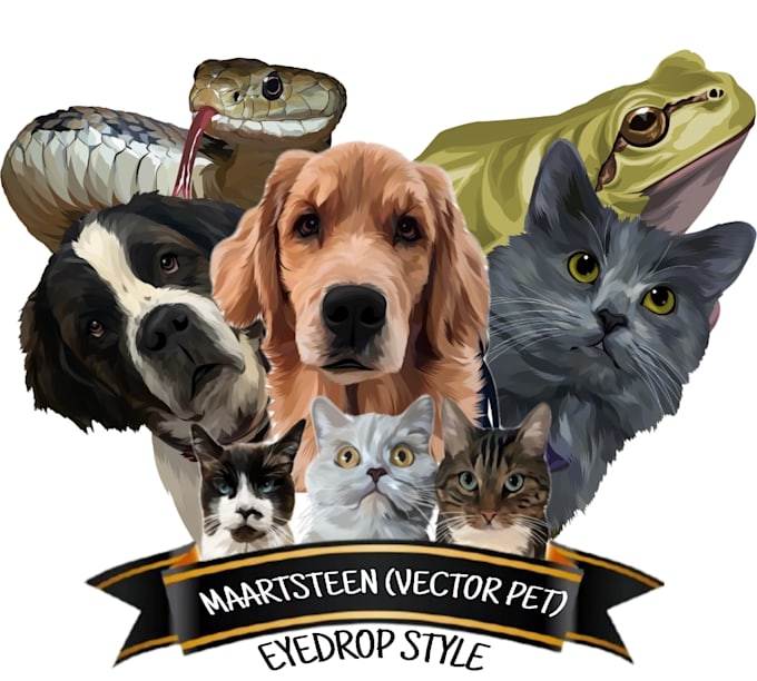 Draw pet vector from your photo by Muhammadalif01 | Fiverr