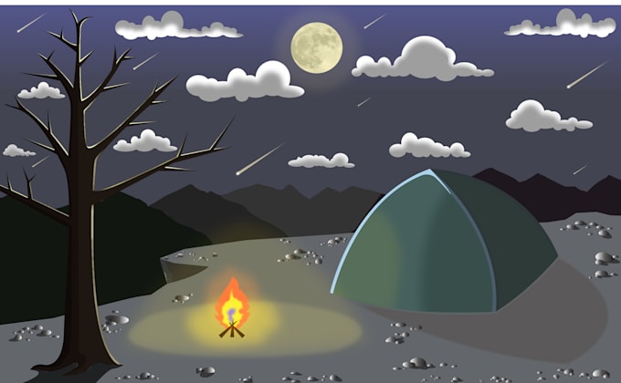 Draw vector concept artwork background scene book illustration story ...