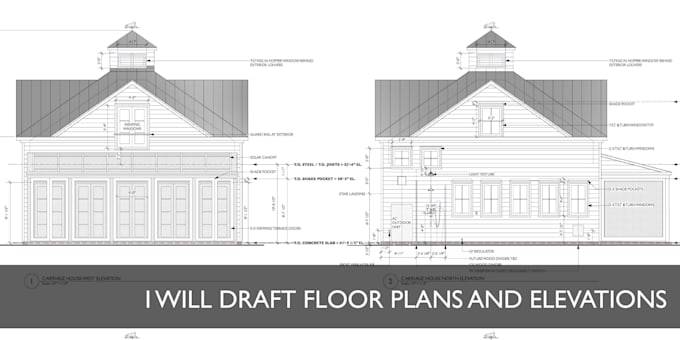 Draft floor plans and elevations by Angela_top1 | Fiverr