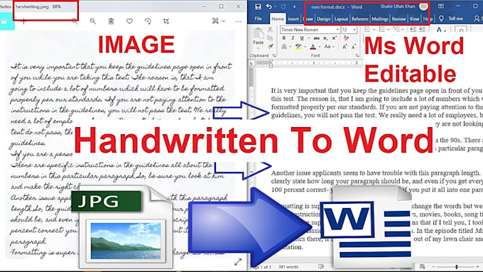 Convert pdf, handwriting, scan, images to word or excel by Shakir208 ...