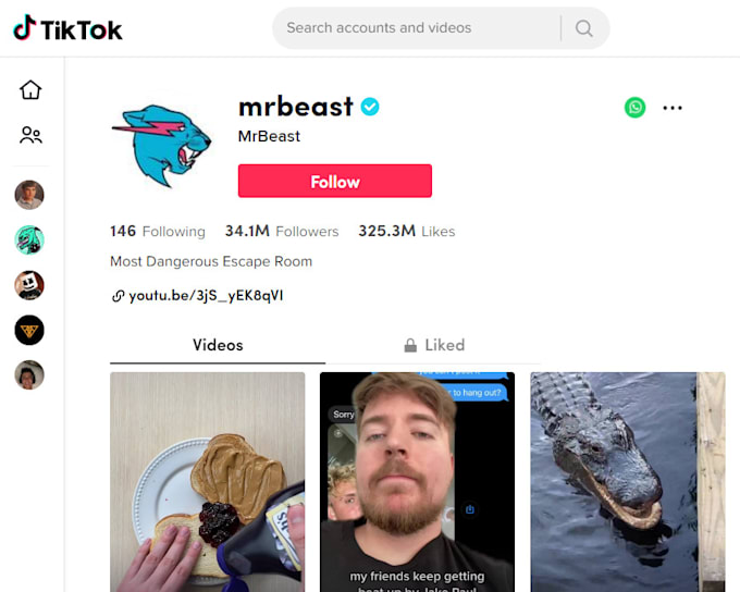Make a list of tik tok influencer research for influencer marketing by ...