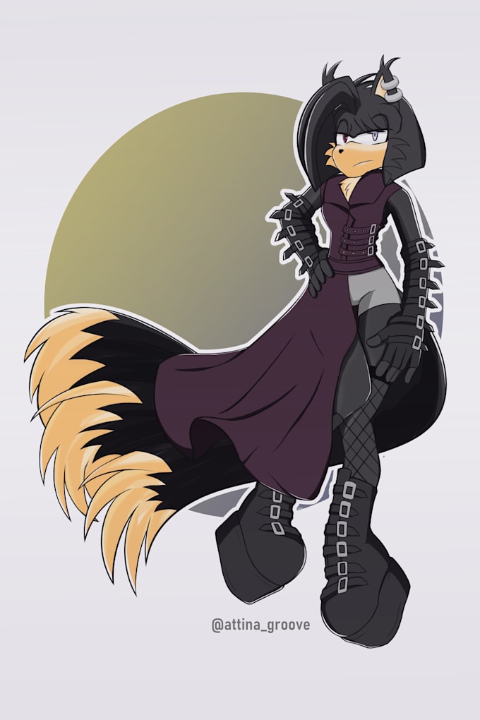 Do draw custom sonic oc or mobian oc in my style by Attinagroove | Fiverr