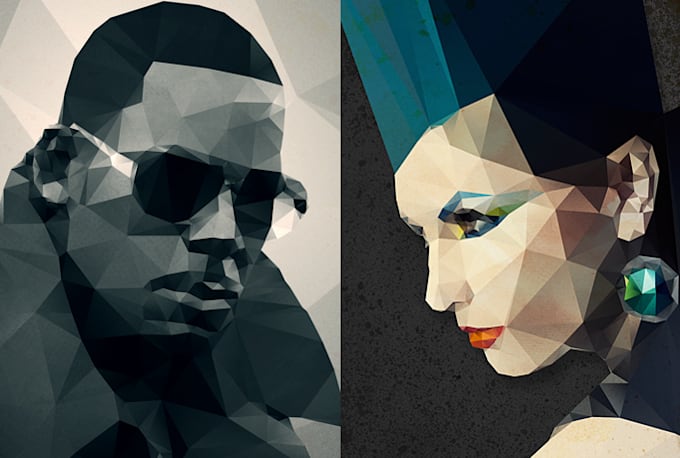 Create a distinctive polygonal illustration by Arthimedes | Fiverr