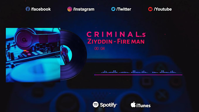 Make unique audio spectrum or music visualizer 24 hours by Willu6243 | Fiverr