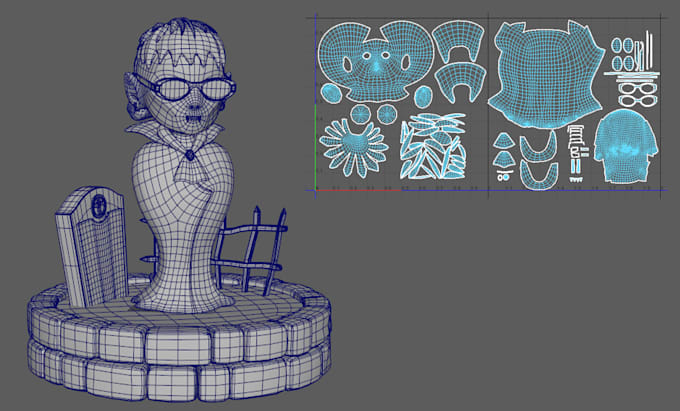 Retopology 3d model, 3d scan and unwrap it with the best uv map by Olly ...