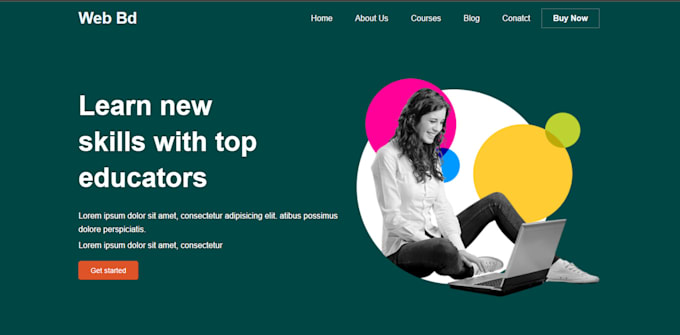 Create a website only using html, css and bootstrap by Yousuf971 | Fiverr