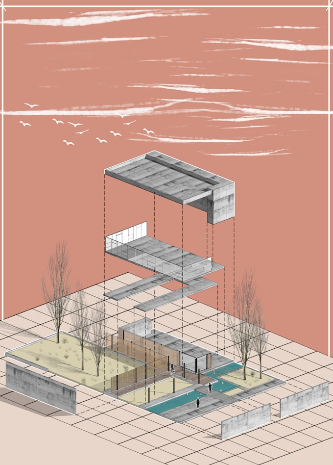 Create exploded axonometric diagrams by Zeynepbilge | Fiverr