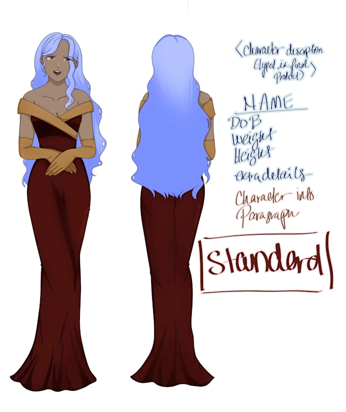 Create an oc or design a visual character for your stories by Ancaellar ...