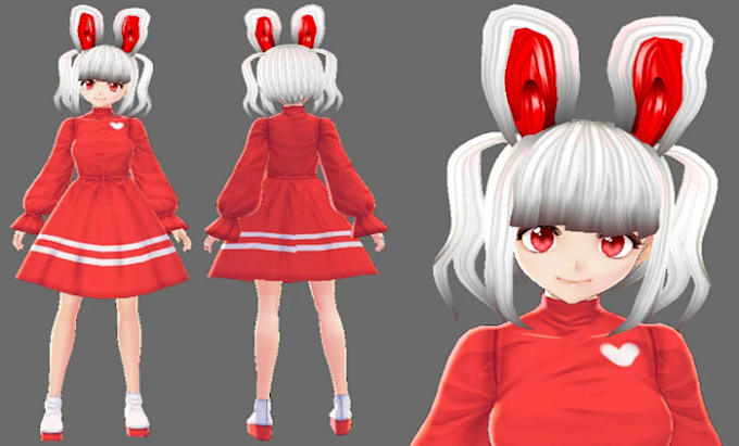 Create unique vrchat avatar,vroid model for vtuber, oculus quest 2 by ...