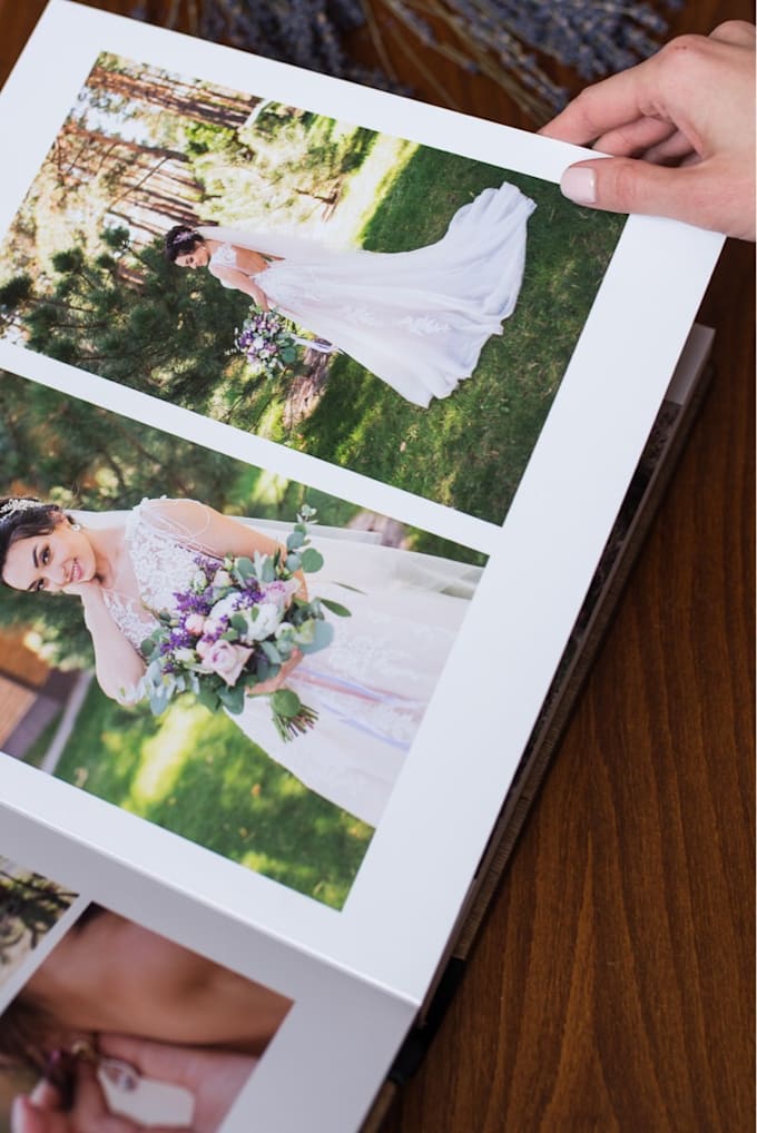 Design clean modern photo book, wedding album, photobook by ...