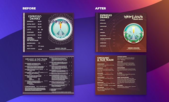 Create a beautiful and easy to read menu by Danieladeptus | Fiverr