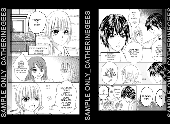 Create custom manga pages or comics for you by Catherinegees | Fiverr