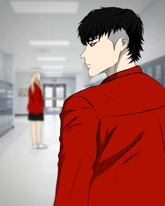 Draw manhwa art style illustration for you by Diwamln | Fiverr