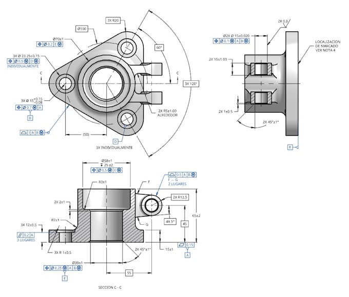 Create 3d cad models and drawings according to asme y14 5 by A_ni_me ...