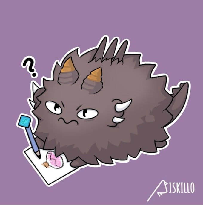 Draw your axie for social media by Piskillo | Fiverr