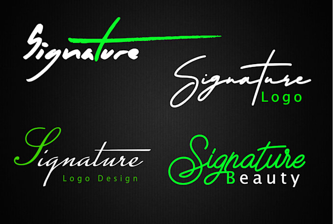 Design professional signature logo by Vectortracee | Fiverr