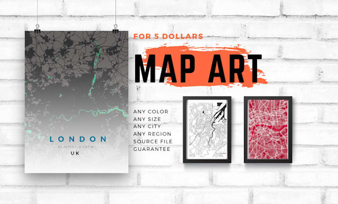 Design a custom city wall map poster, any city, any color by ...