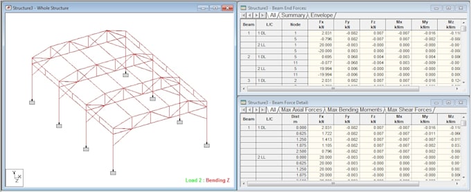 Design and analysis steel structure with load calculation with staad ...