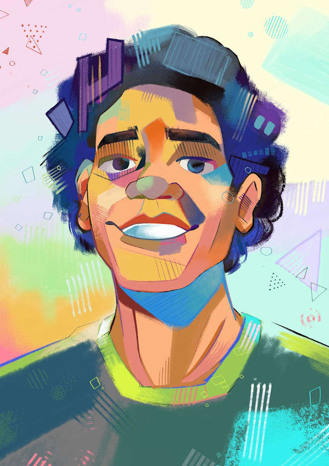 Do paint original colorful and semi realistic portrait for you by Gochi ...