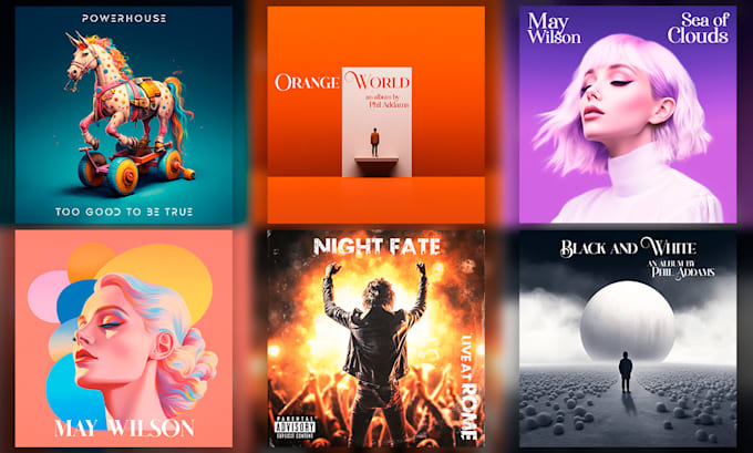 Create an album cd cover using ai and photoshop by Viniciusalves98 | Fiverr