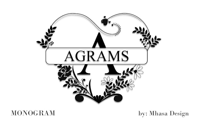 Design monogram frame font by Mhasadesign | Fiverr