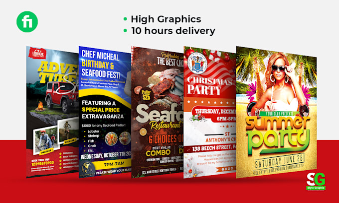 Design high graphics flyers, posters and new event in 10 hrs by Style ...