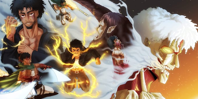 Draw your black anime characters by B7ueprint | Fiverr