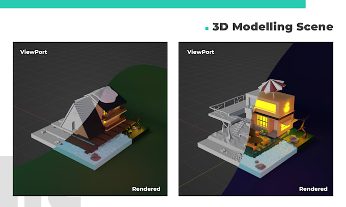 Create a 3d model building miniature from your scene with blender by ...
