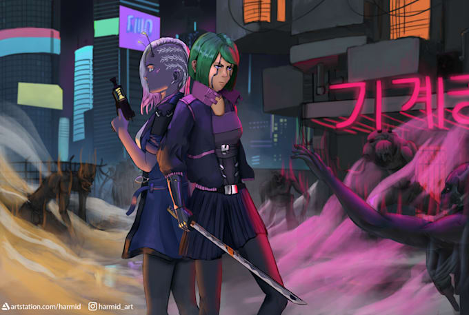 Illustrate your character ideas by Harmid | Fiverr