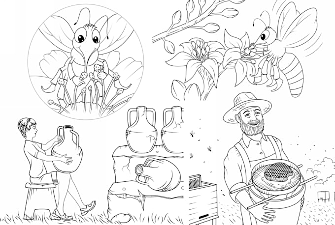 Draw illustrations of people, animals, objects by Artalesya | Fiverr